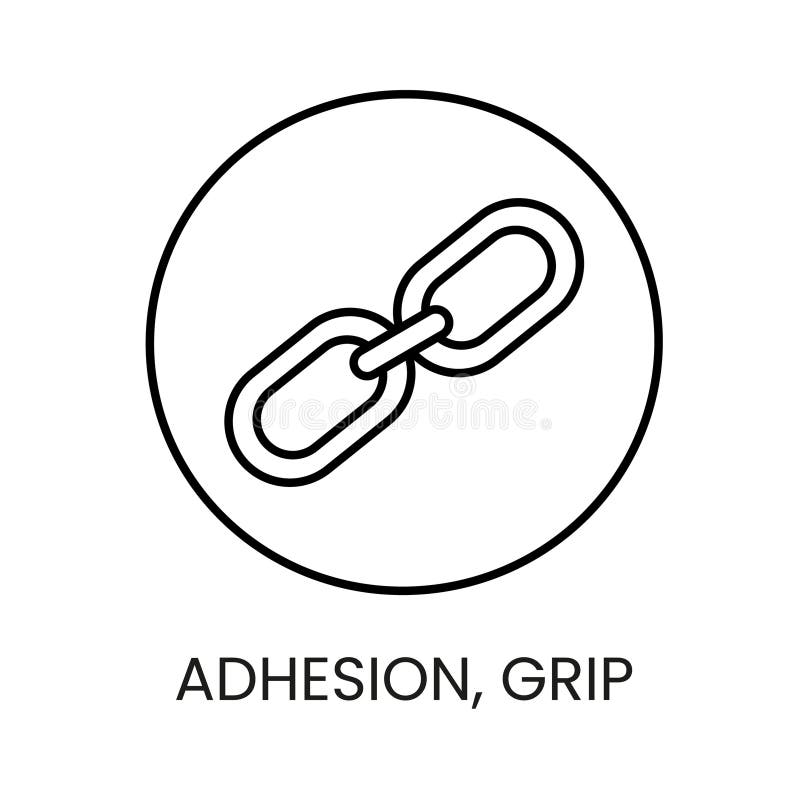 Vector Adhesion and Grip Icon with Editable Stroke Stock Illustration ...