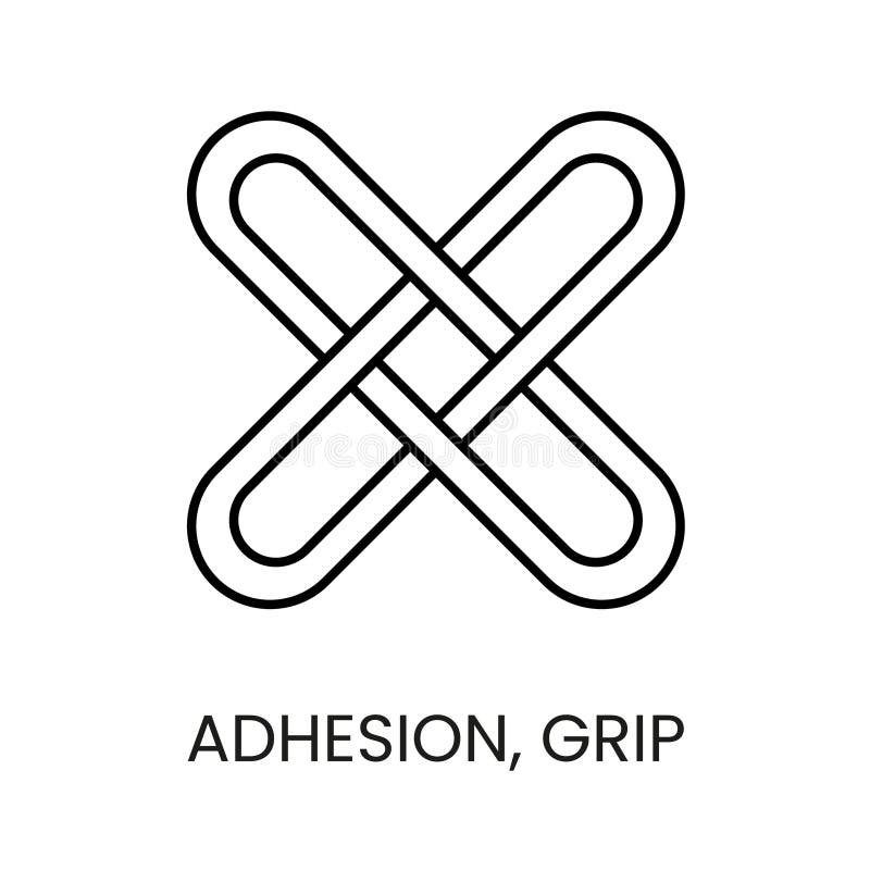 Vector Adhesion and Grip Icon with Editable Stroke Stock Illustration ...
