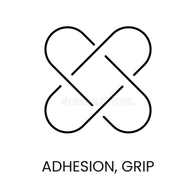 Vector Adhesion and Grip Icon with Editable Stroke Stock Illustration ...