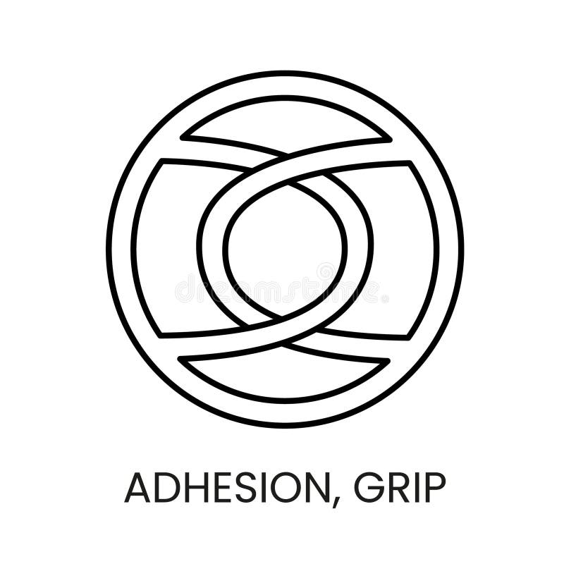 Vector Adhesion and Grip Icon with Editable Stroke Stock Illustration ...