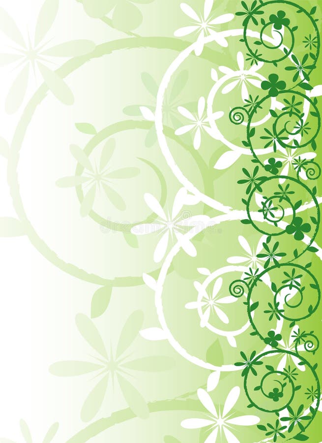 Composición verde ilustración del vector. Ilustración de floral - 2763307