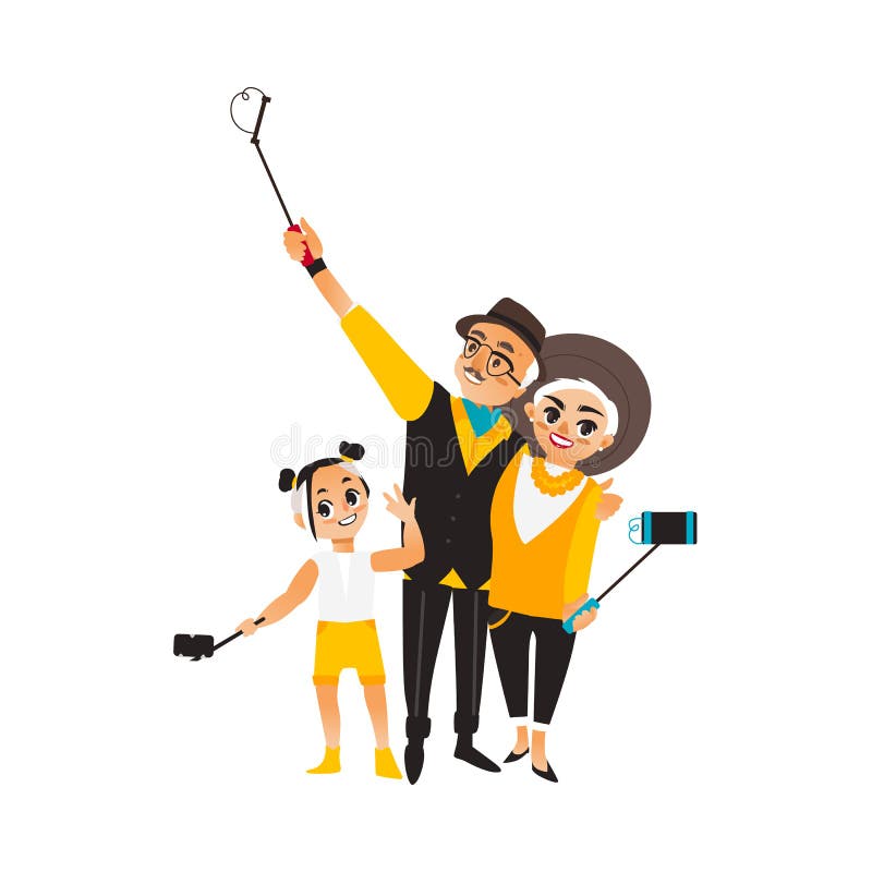 Cute Cartoon Girl Makes Selfie Stock Illustrations 265 Cute Cartoon