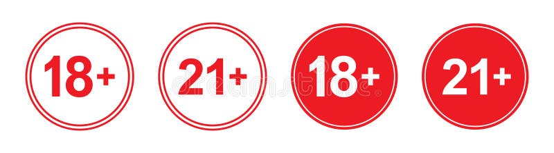 Vector Age Restriction Symbol Sign Stock Vector - Illustration of line ...