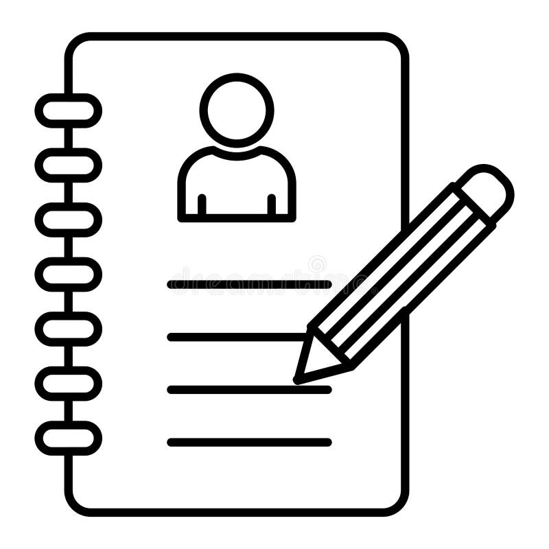Vector Agenda Outline Icon Design for Commercial Use Stock Vector ...