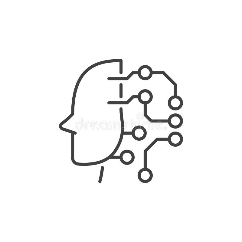 Vector AI Technology Head - Innovation Concept Outline Icon Stock ... Vector AI Technology Head - Innovation Concept Outline Icon Stock ...