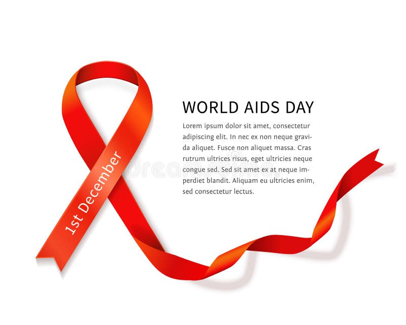 Vector AIDS ribbon stock vector. Illustration of isolated - 62738476