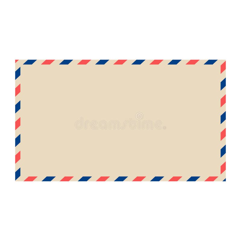 Vector Air Mail Envelope. Blank Postal Envelope Stock Illustration ...