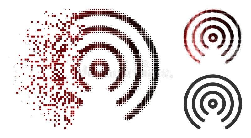 Dissolved Pixel Halftone Airdrop Center Icon Stock Vector ... Dissolved Pixel Halftone Airdrop Center Icon Stock Vector ...