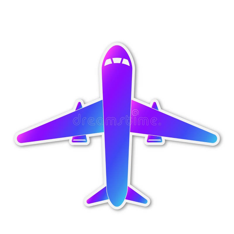Vector Airplane Icon Isolated Stock Illustration - Illustration of ...