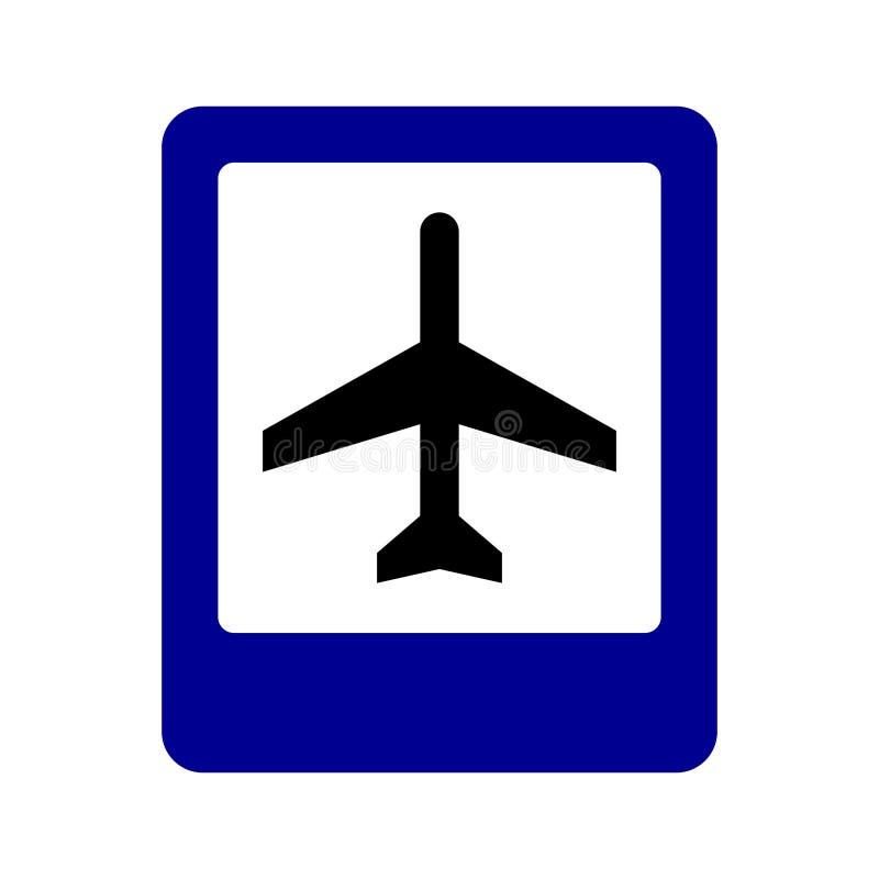 Vector Airplane Symbol Flat Design Stock Illustration - Illustration of ...