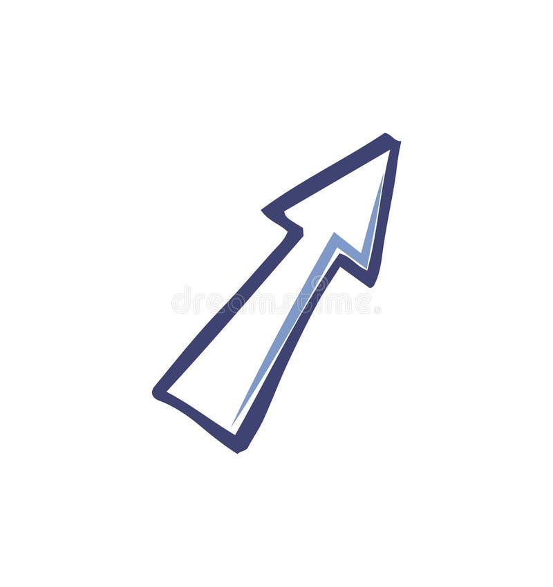 Vector Aislado Delantero De La Punta De Flecha Del Diseño De La Flecha ...