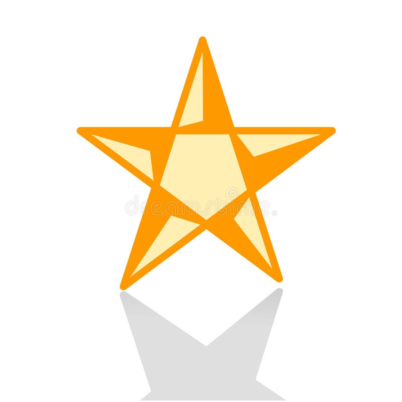 Vector Aislado De Estrella Dorada Ilustración del Vector - Ilustración ...