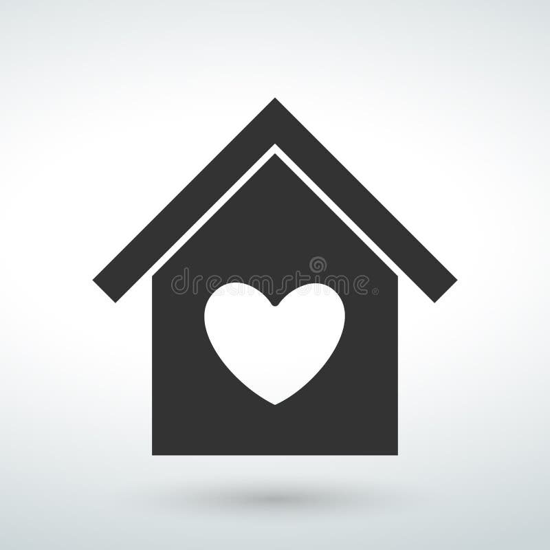 Vector Aislado Icono De La Casa En Un Icono Blanco Del Backround Stock ...