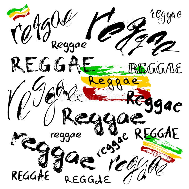 Vector Aislado Poniendo Letras Al Cartel En Estilo Del Reggae ...