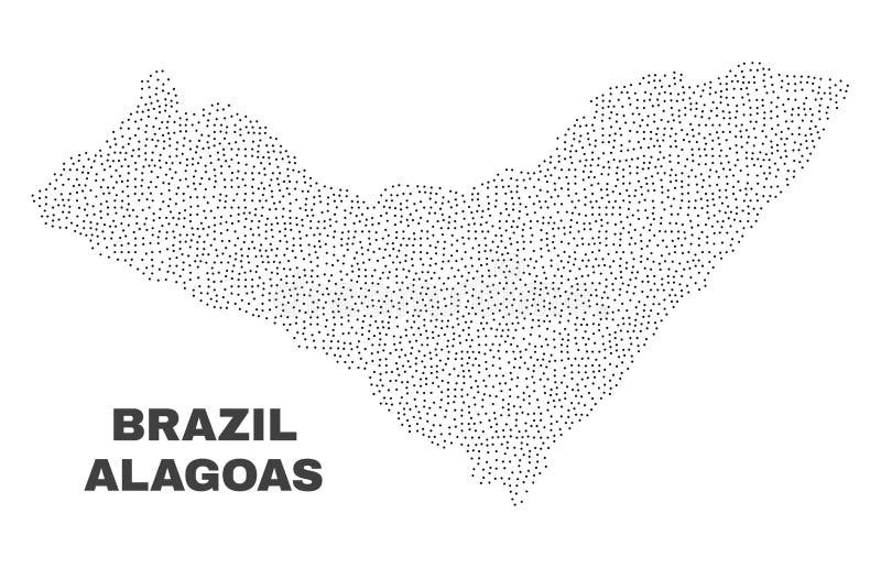 Alagoas State regions map stock illustration. Illustration of labels ...