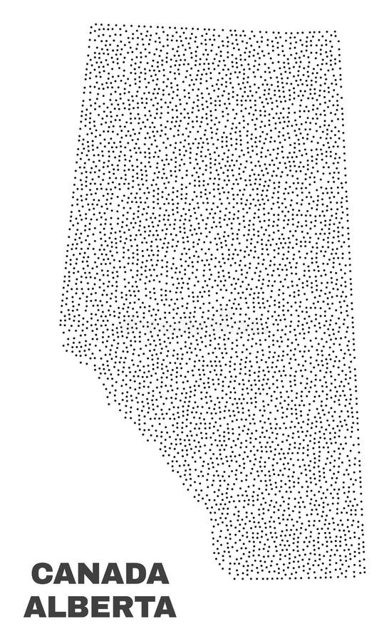Vector Alberta Province Map of Points Stock Vector - Illustration of ...