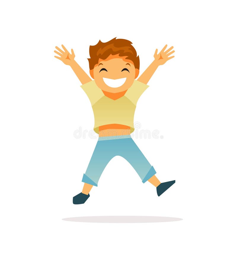 Vector alegre del muchacho ilustración del vector. Ilustración de ...