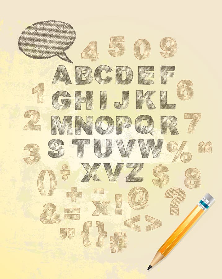 Vector alfabet Textuurverf vector illustratie. Illustration of idee ...