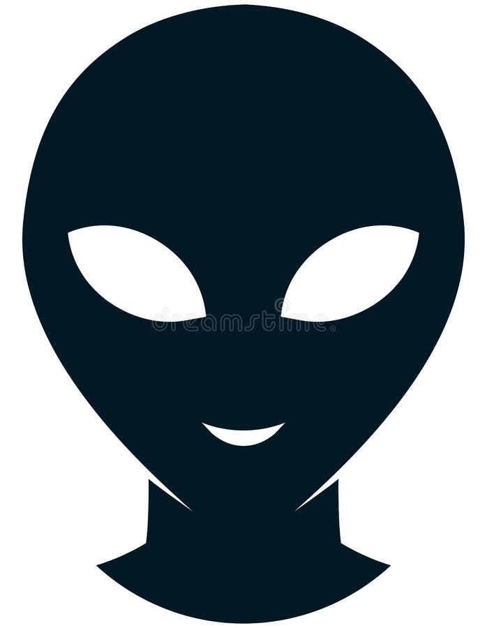 Vector Alien Face Isolated on White Stock Vector - Illustration of icon ...