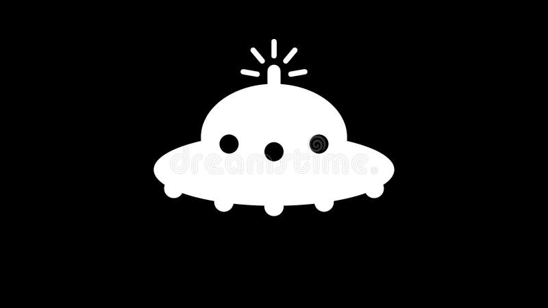 Vector Alien Spaceship with Beam Light Loop Stock Video - Video of ...