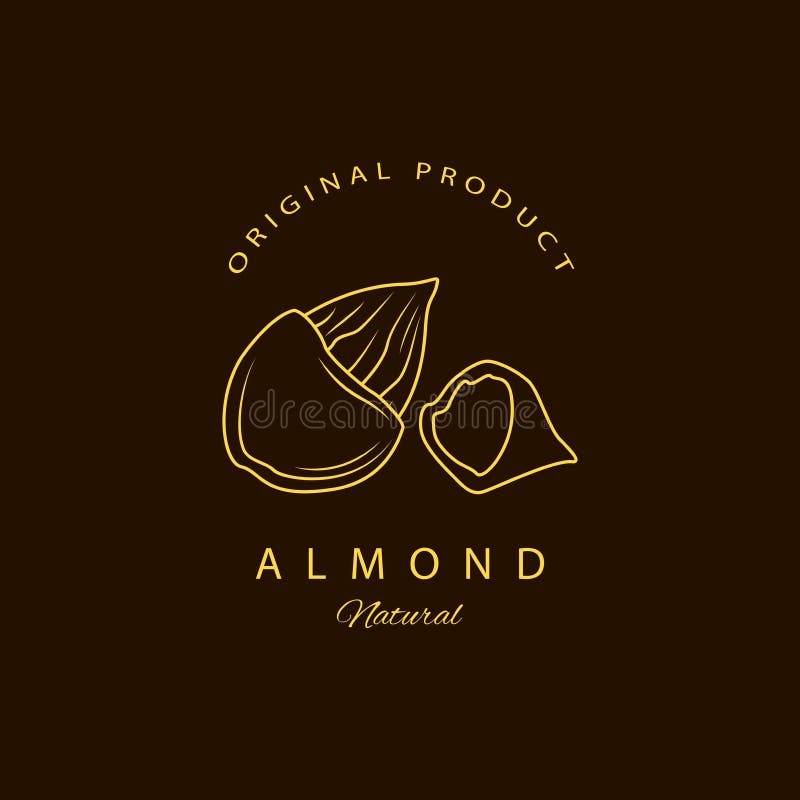 Vector Almond Logo Design Templates and Emblem. Beauty and Cosmetics ...