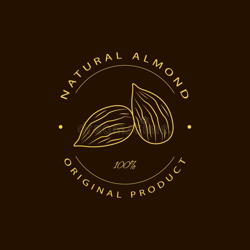 Vector Almond Logo Design Templates and Emblem. Beauty and Cosmetics ...