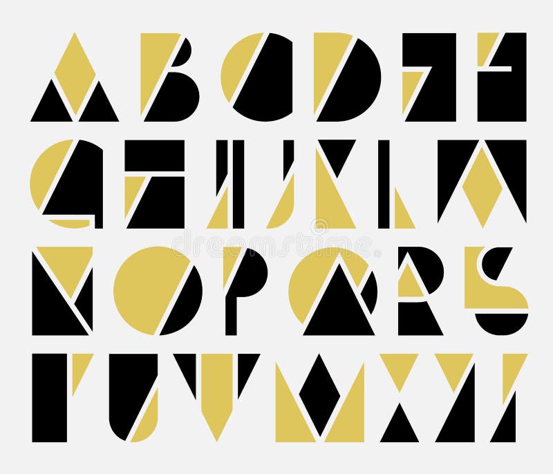 Vector 2-color Alphabet. Vector Background. Stock Vector - Illustration ...