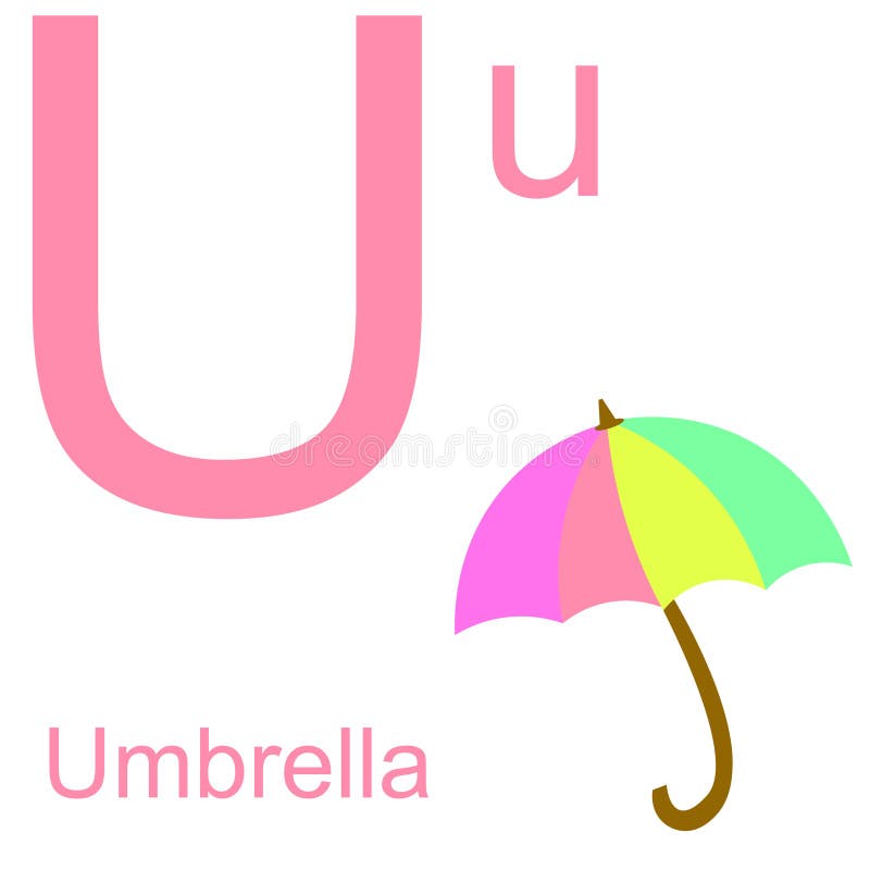 Vector Alphabet with Animals U Stock Vector - Illustration of open ...