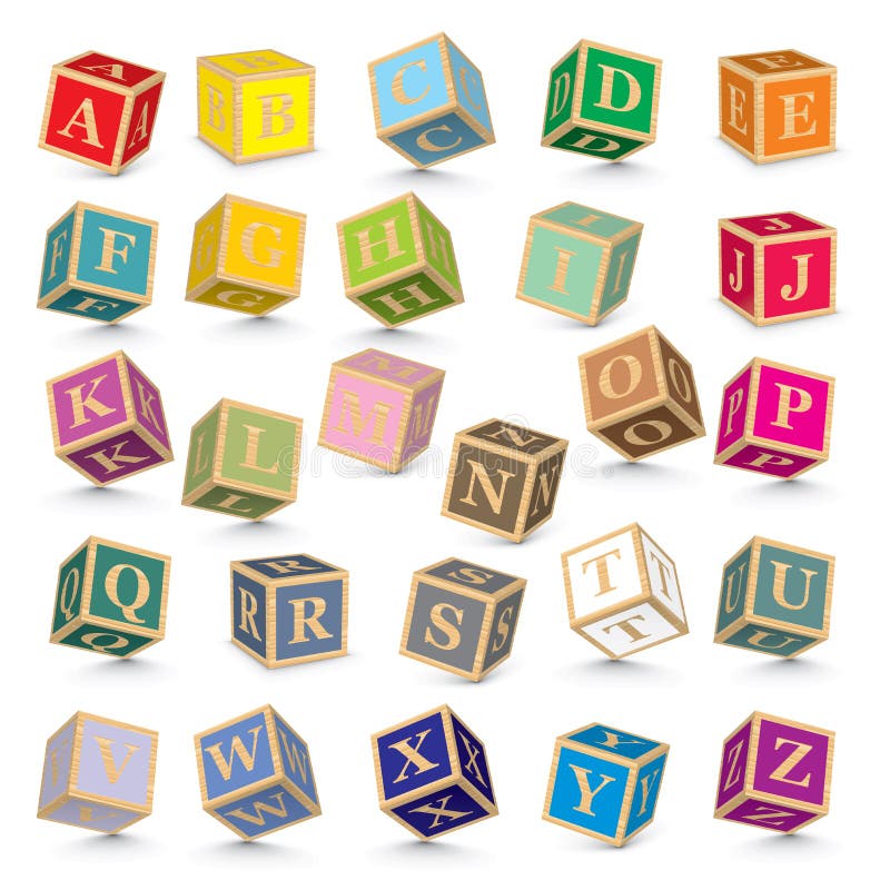 Vector alphabet blocks stock vector. Illustration of child - 41120413
