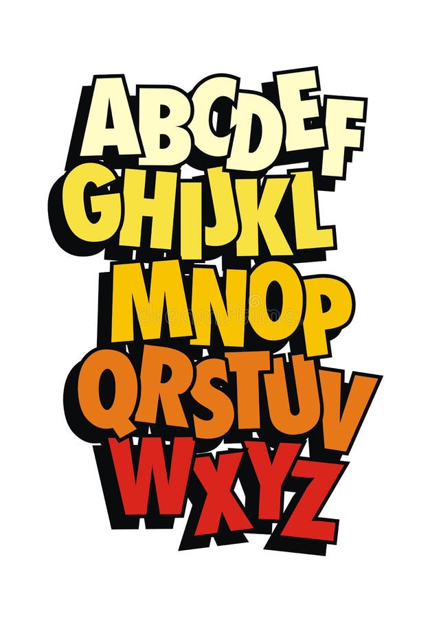 Vector Alphabet. Comic Style Font Stock Vector - Illustration of modern ...