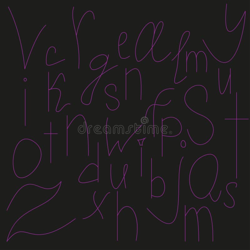 Vector Alphabet, Hand Drawn Stock Vector - Illustration of paint, comic ...