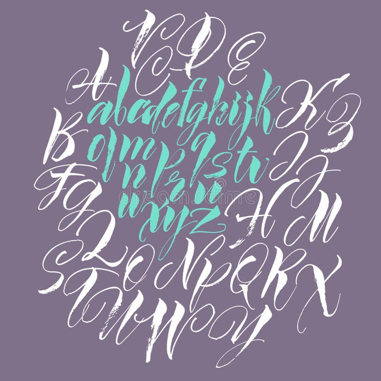 Cursive Letters Seamless Stock Illustrations – 120 Cursive Letters ...