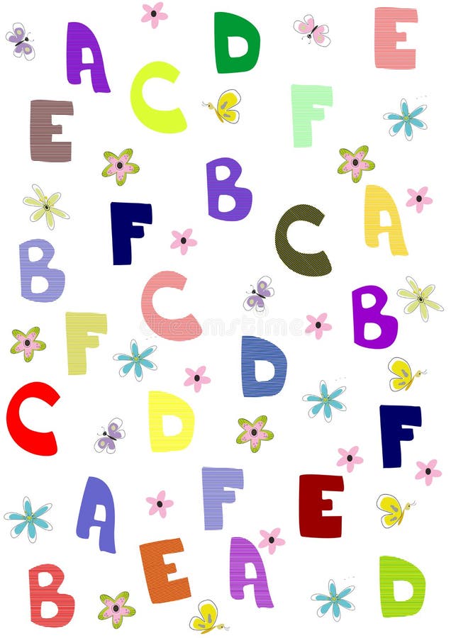 Vector Alphabet Illustration Stock Illustration - Illustration of color ...