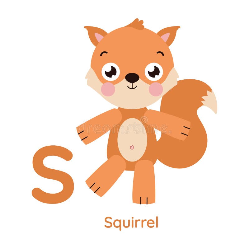 Alphabet Animal Squirrel Stock Illustrations – 390 Alphabet Animal ...