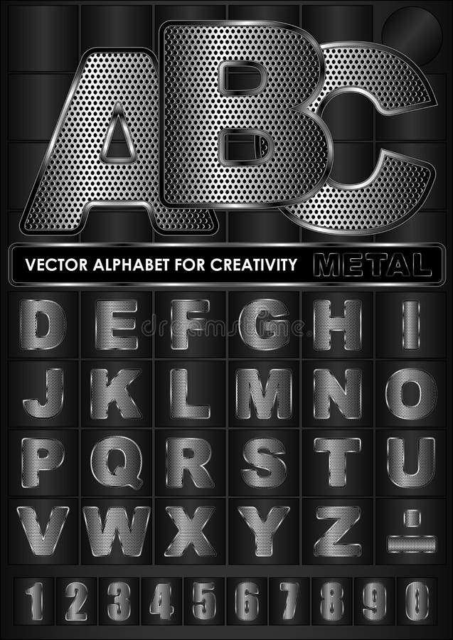 Vector alphabet metal stock vector. Illustration of symbol - 27511127