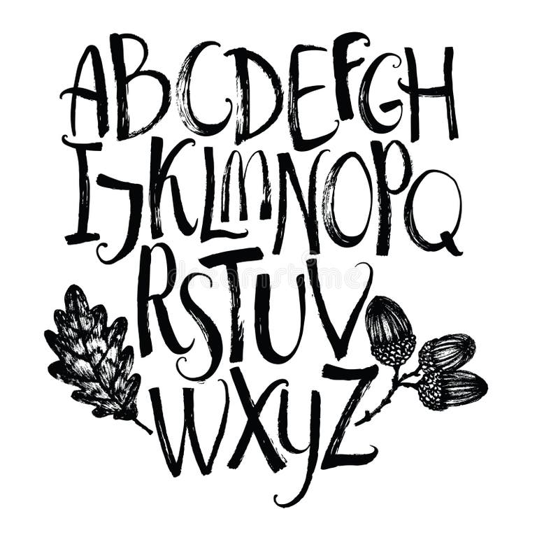 Calligraphy Alphabet Stock Illustrations – 233,951 Calligraphy Alphabet ...