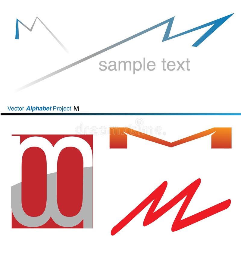 Vector Alphabet Project M stock vector. Illustration of emblem - 31288027