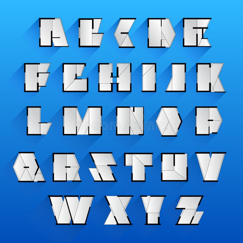 Vector Alphabet Set. Building Alphabet Stock Vector - Illustration of ...