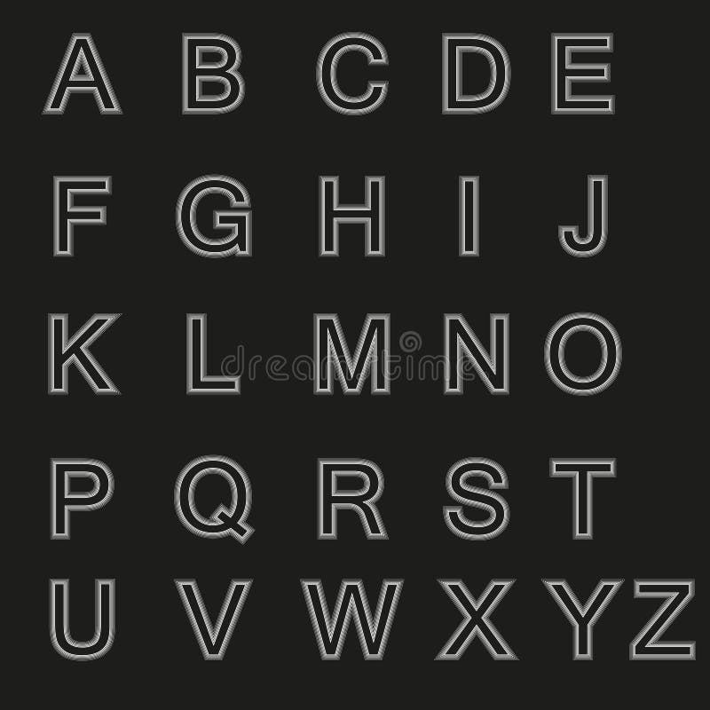 Vector Alphabet Set. Double Font Stock Vector - Illustration of icon ...