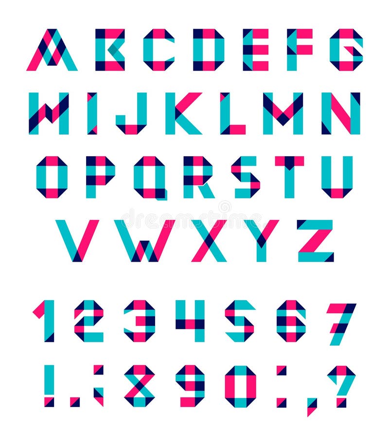 Vintage Alphabet Typography Font on Textured Paper Stock Vector ...