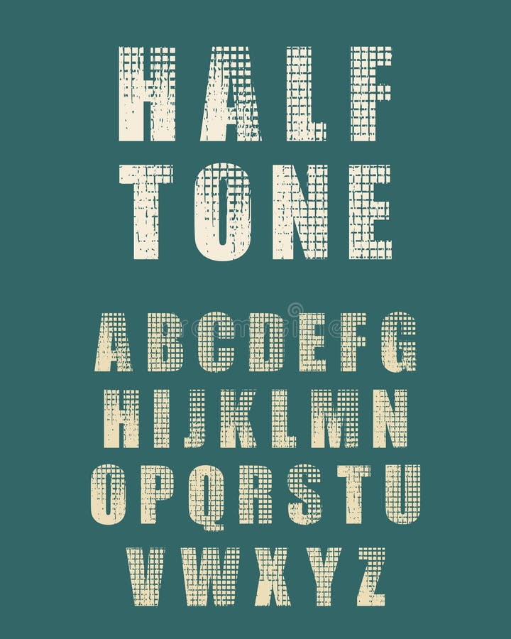 Alphabet - Half Tone stock vector. Illustration of read - 10617440