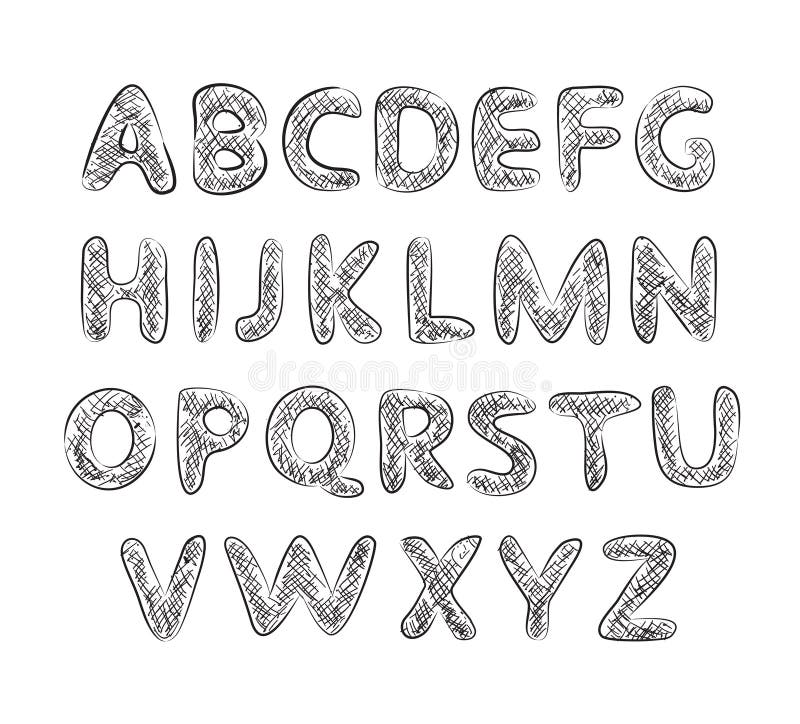 Vector Alphabet with Texture Stock Vector - Illustration of type ...