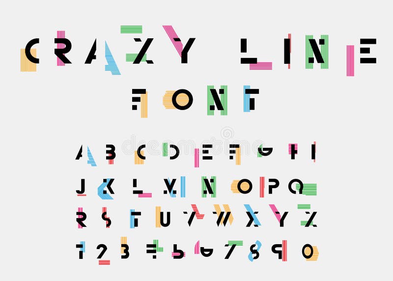 Vector alphabetic font stock vector. Illustration of type - 81830363