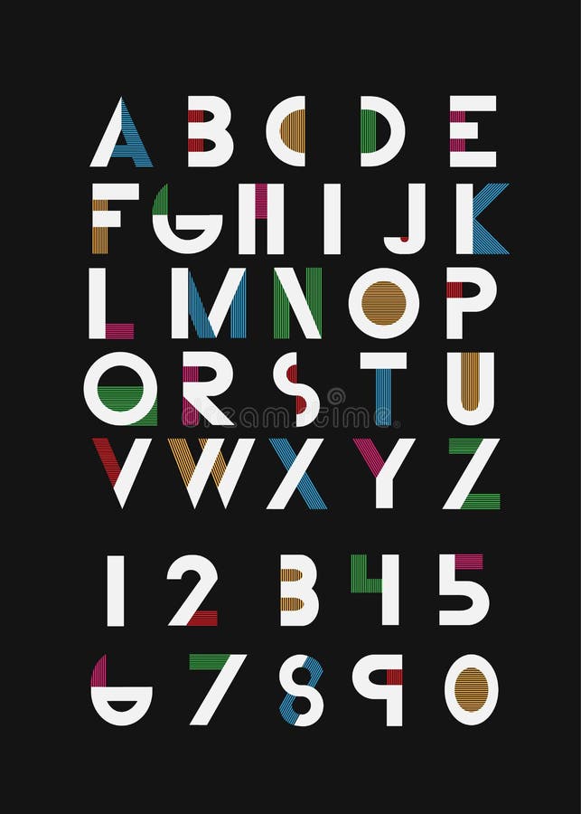 Vector alphabetic font stock vector. Illustration of type - 81830363