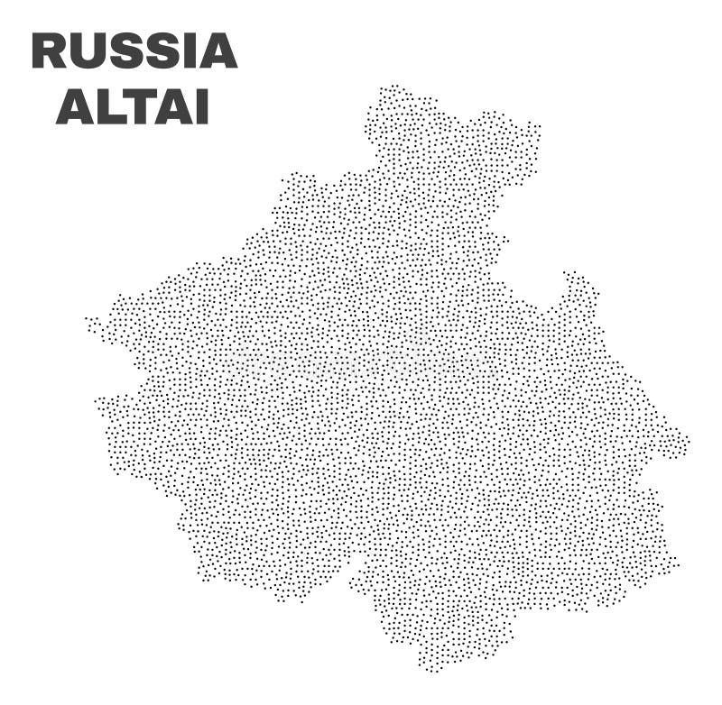 Vector Altai Republic Map of Points Stock Vector - Illustration of ...