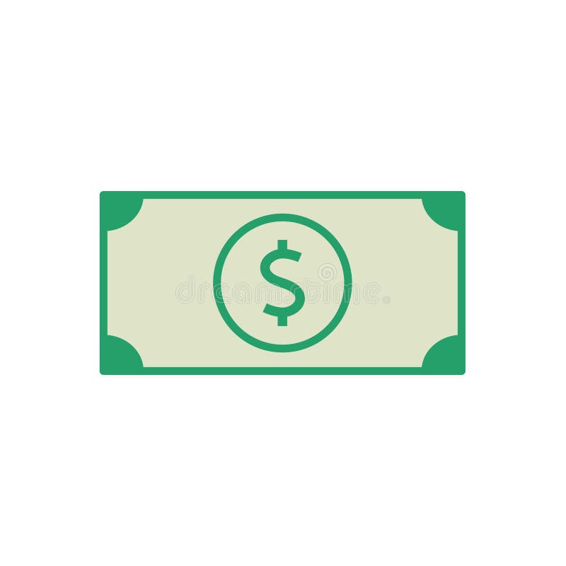 Vector American Dollar Bill Icon. Flat Illustration Stock Vector ...