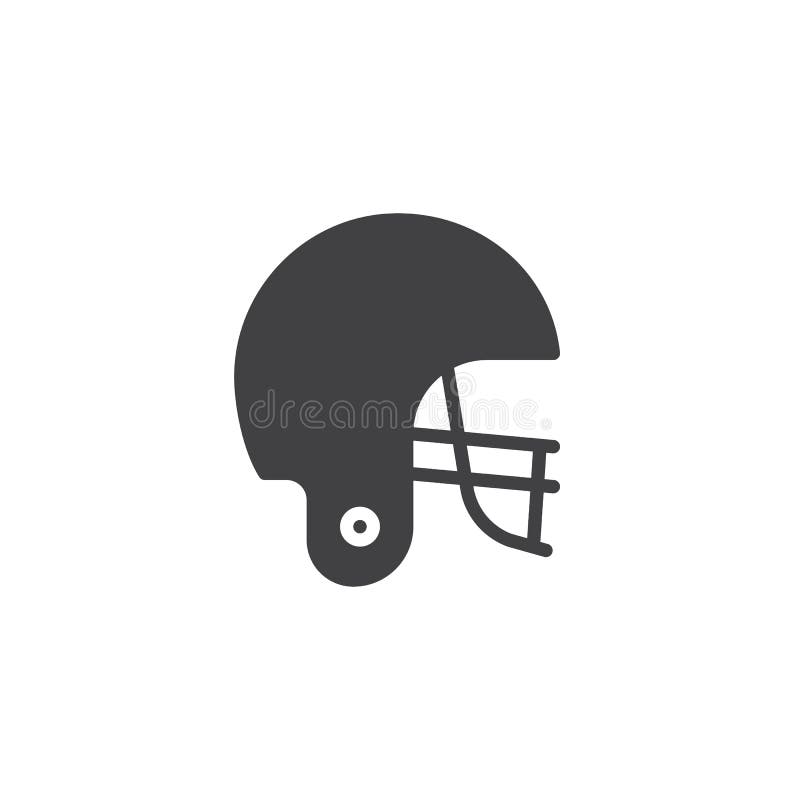 Vector Americano Del Icono Del Casco De Fútbol Americano Ilustración ...