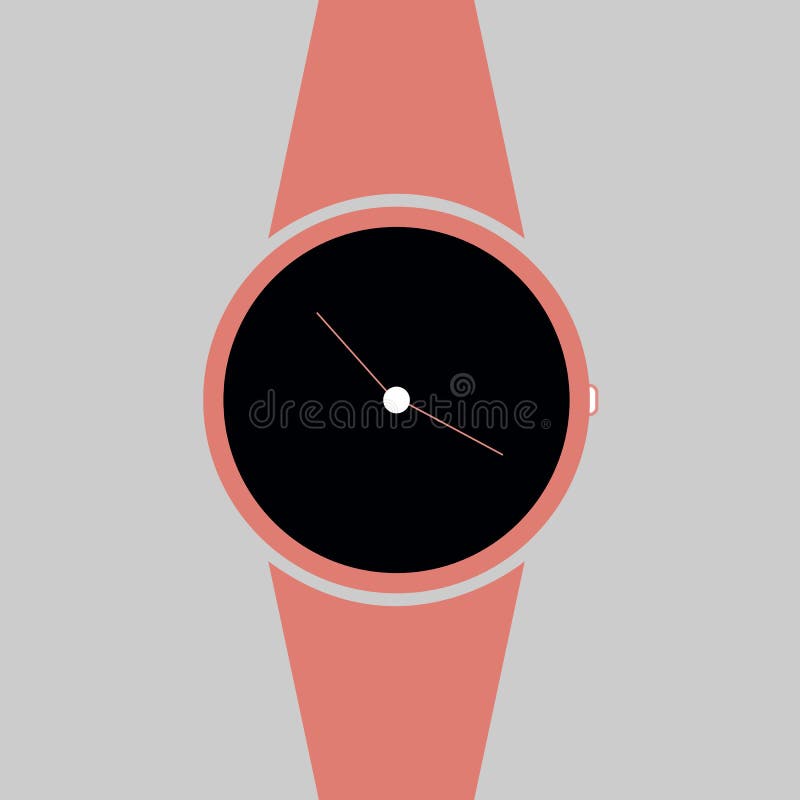 Vector Analog Clock on a Wrist Icon. Symbol of Time Management ...
