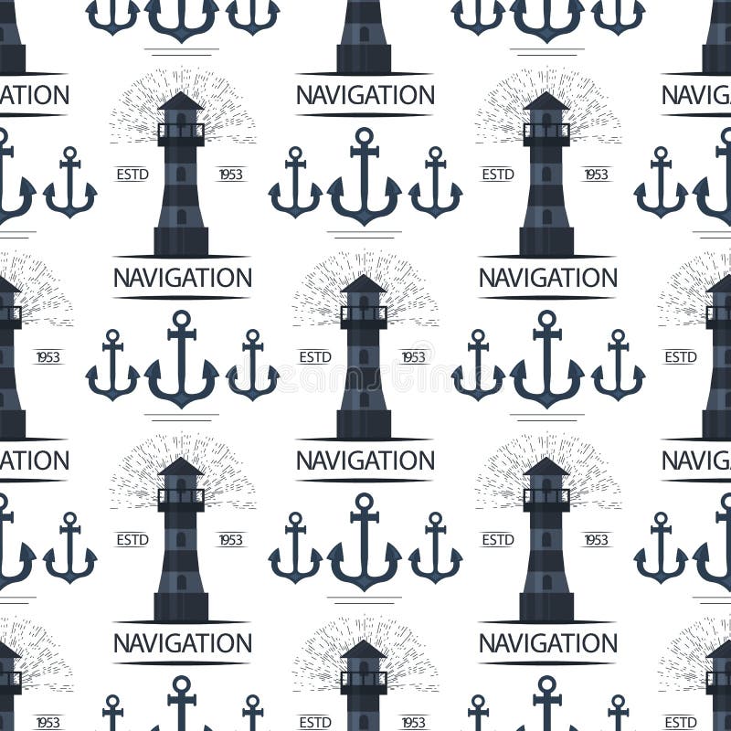 Vector anchor pattern stock vector. Illustration of abstract - 188845097