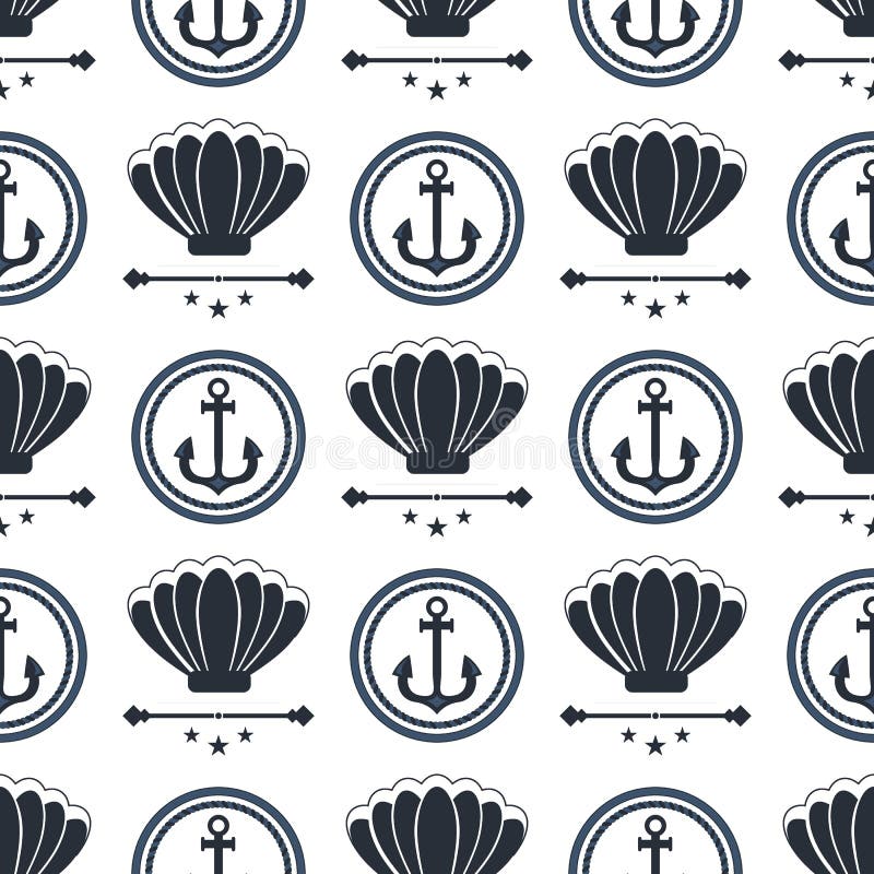 Vector anchor pattern stock vector. Illustration of holiday - 188845121